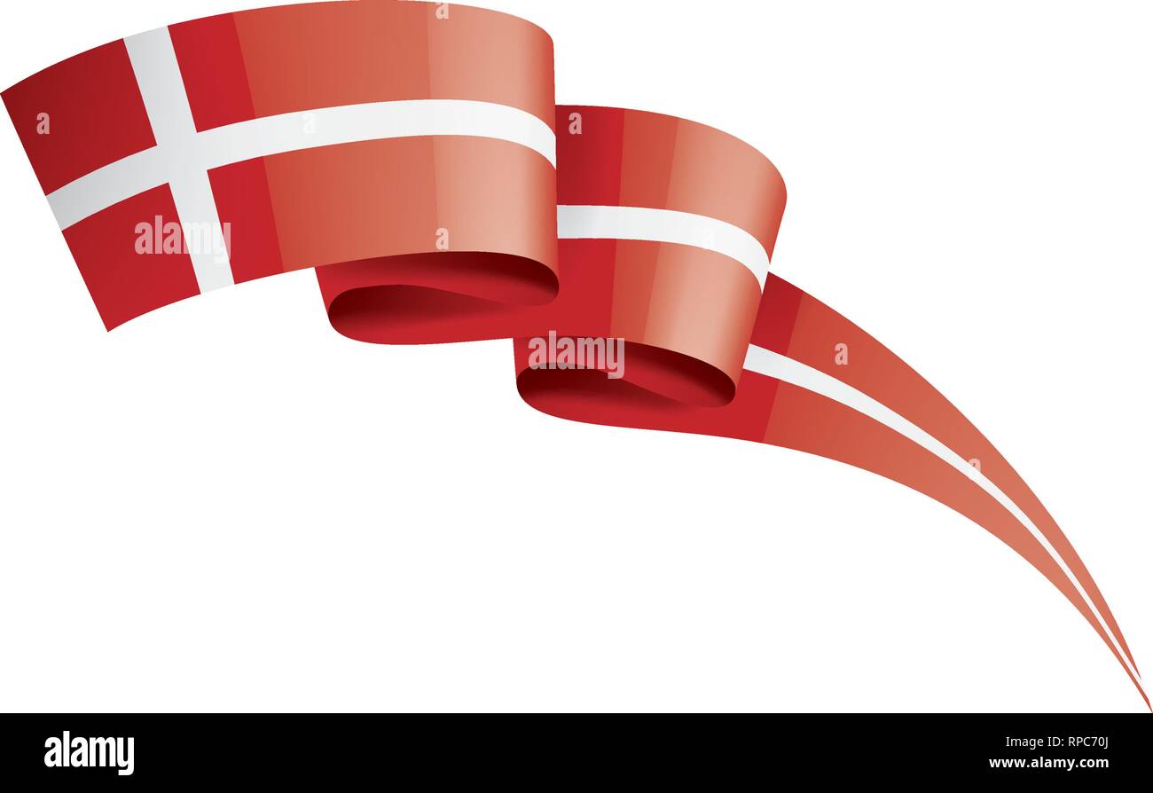 Denmark flag, vector illustration on a white background Stock Vector ...