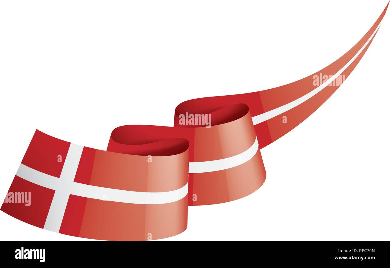 Denmark flag, vector illustration on a white background Stock Vector ...