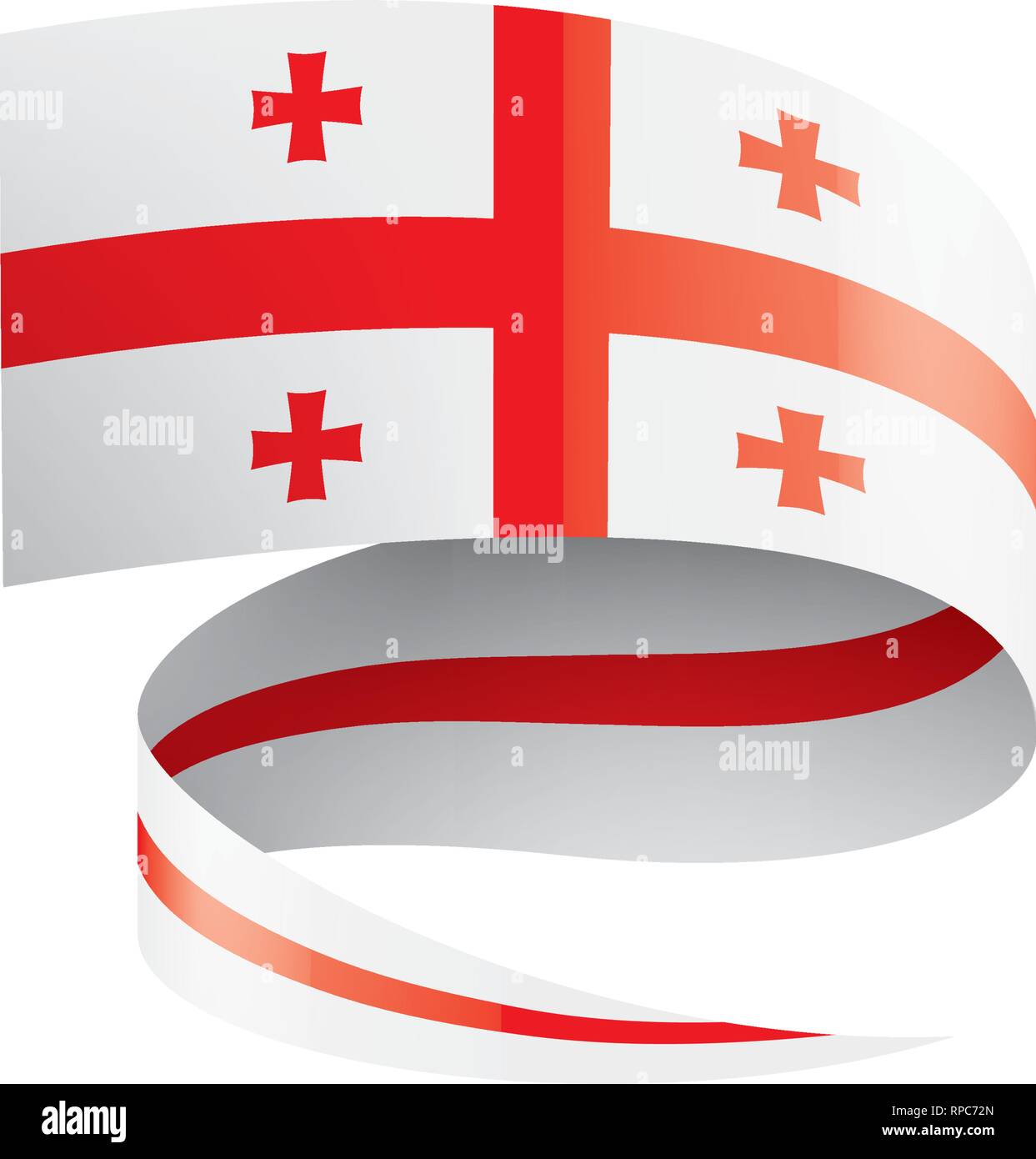 Georgia flag, vector illustration on a white background Stock Vector ...