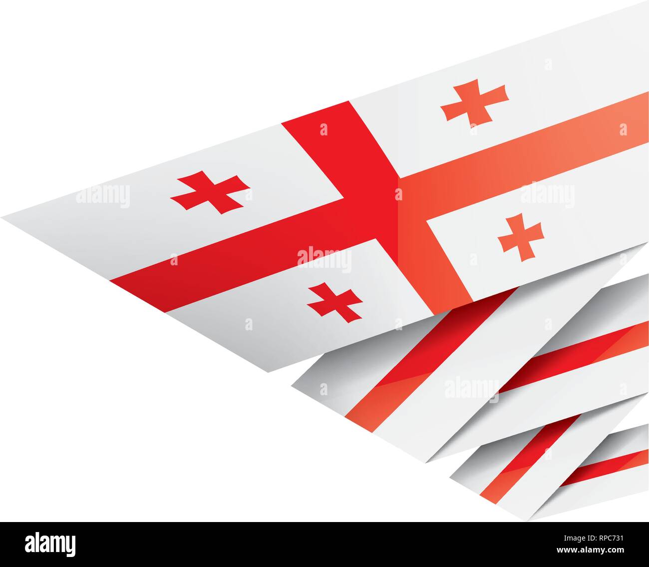 Georgia flag, vector illustration on a white background Stock Vector ...