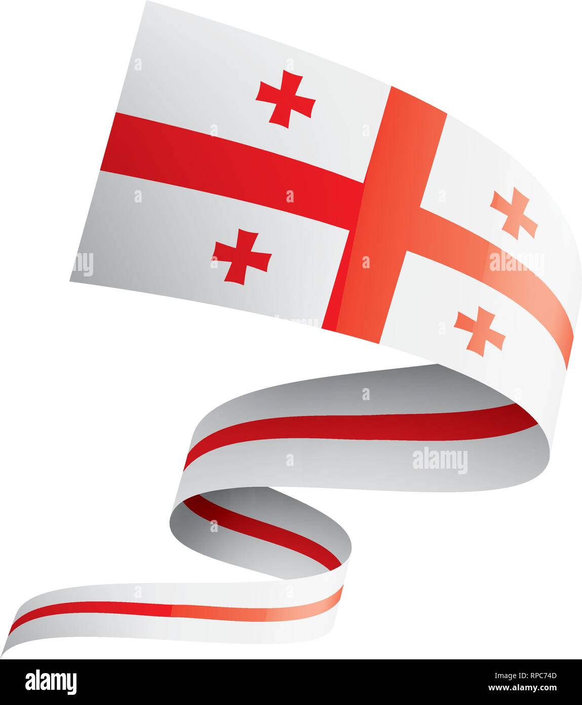 Georgia flag, vector illustration on a white background Stock Vector ...