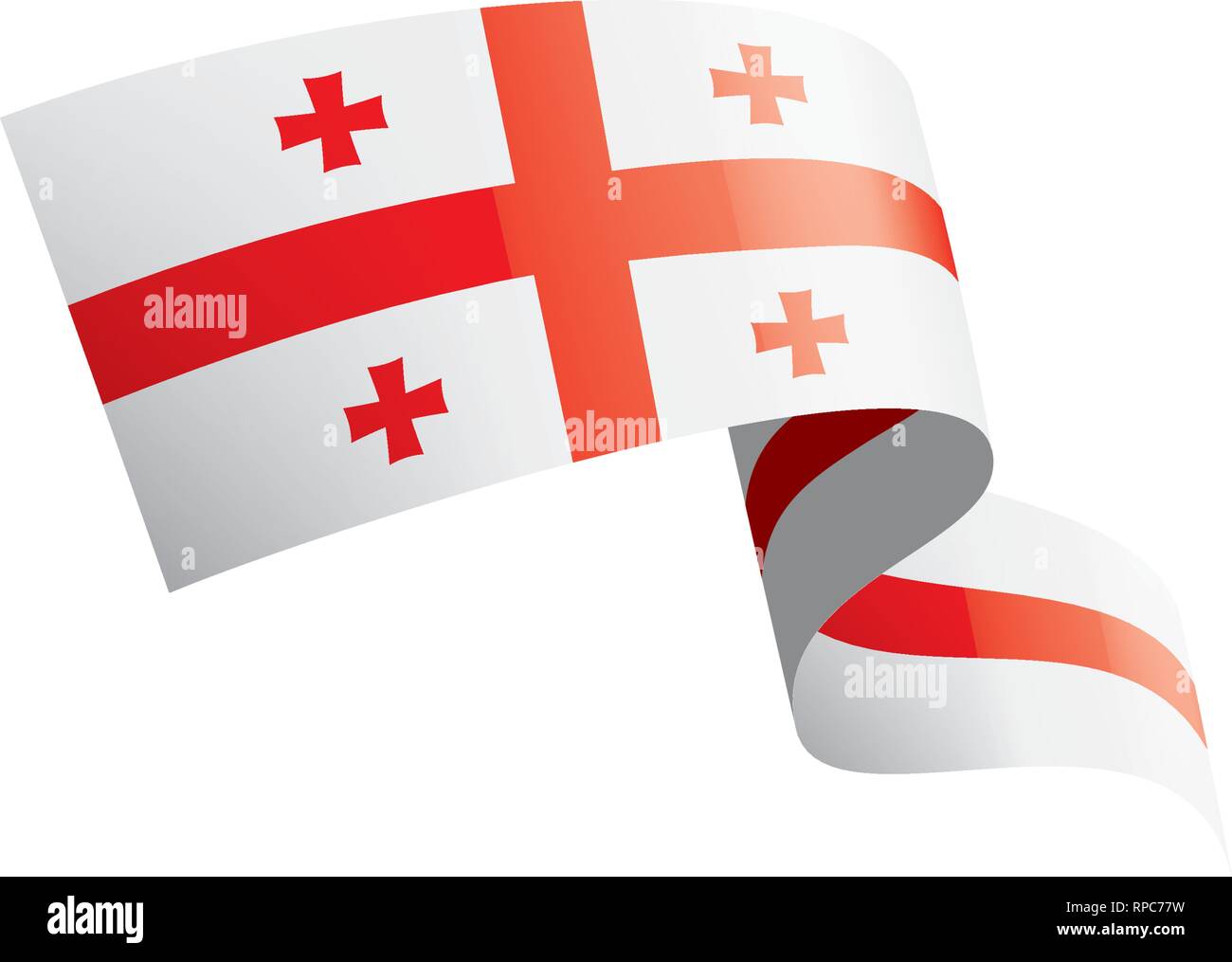 Georgia flag, vector illustration on a white background Stock Vector ...