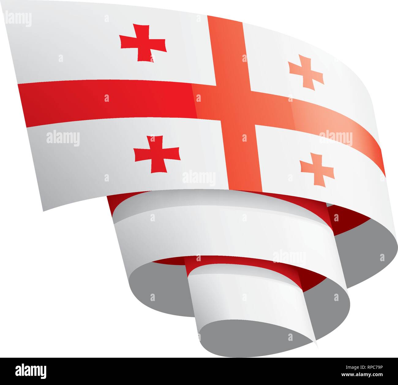 Georgia flag, vector illustration on a white background Stock Vector ...