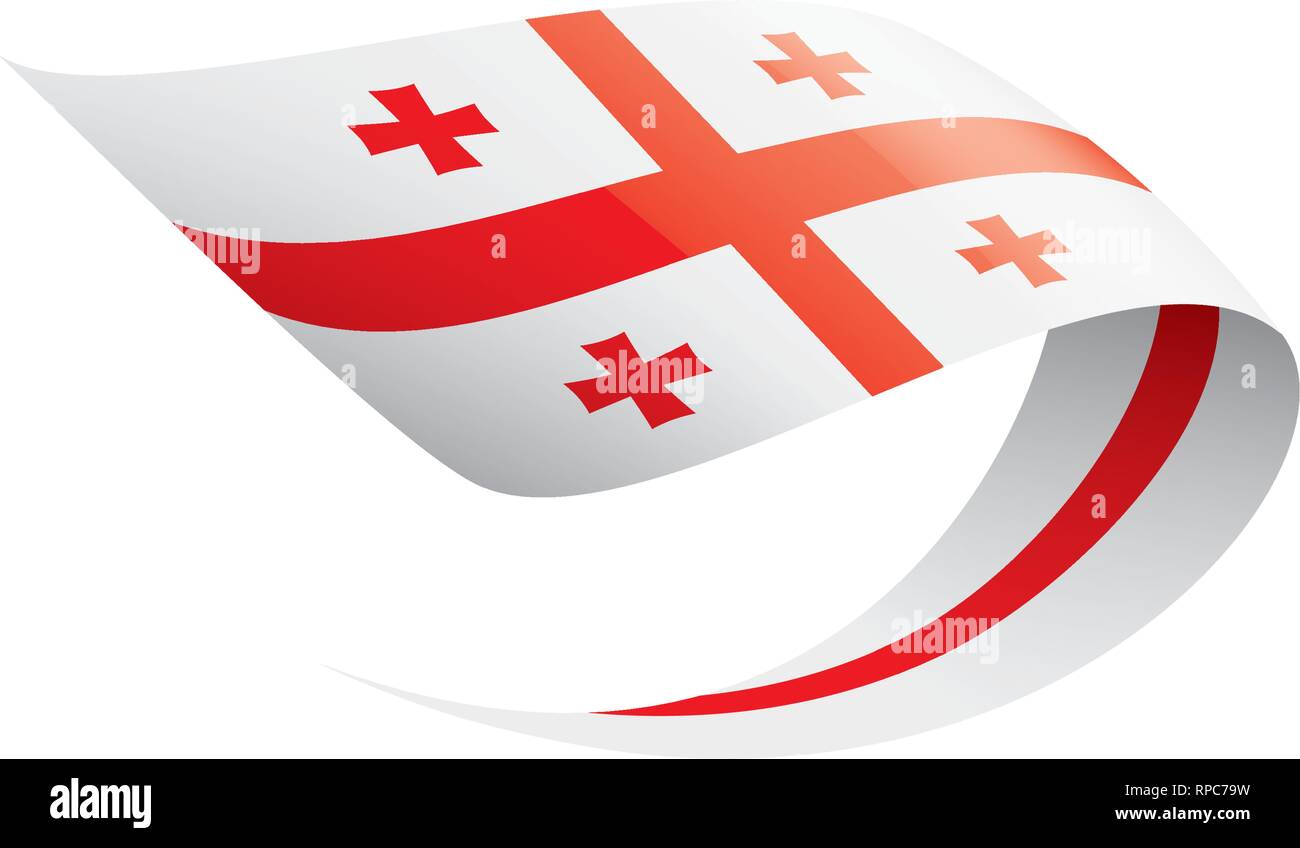 Georgia flag, vector illustration on a white background Stock Vector ...