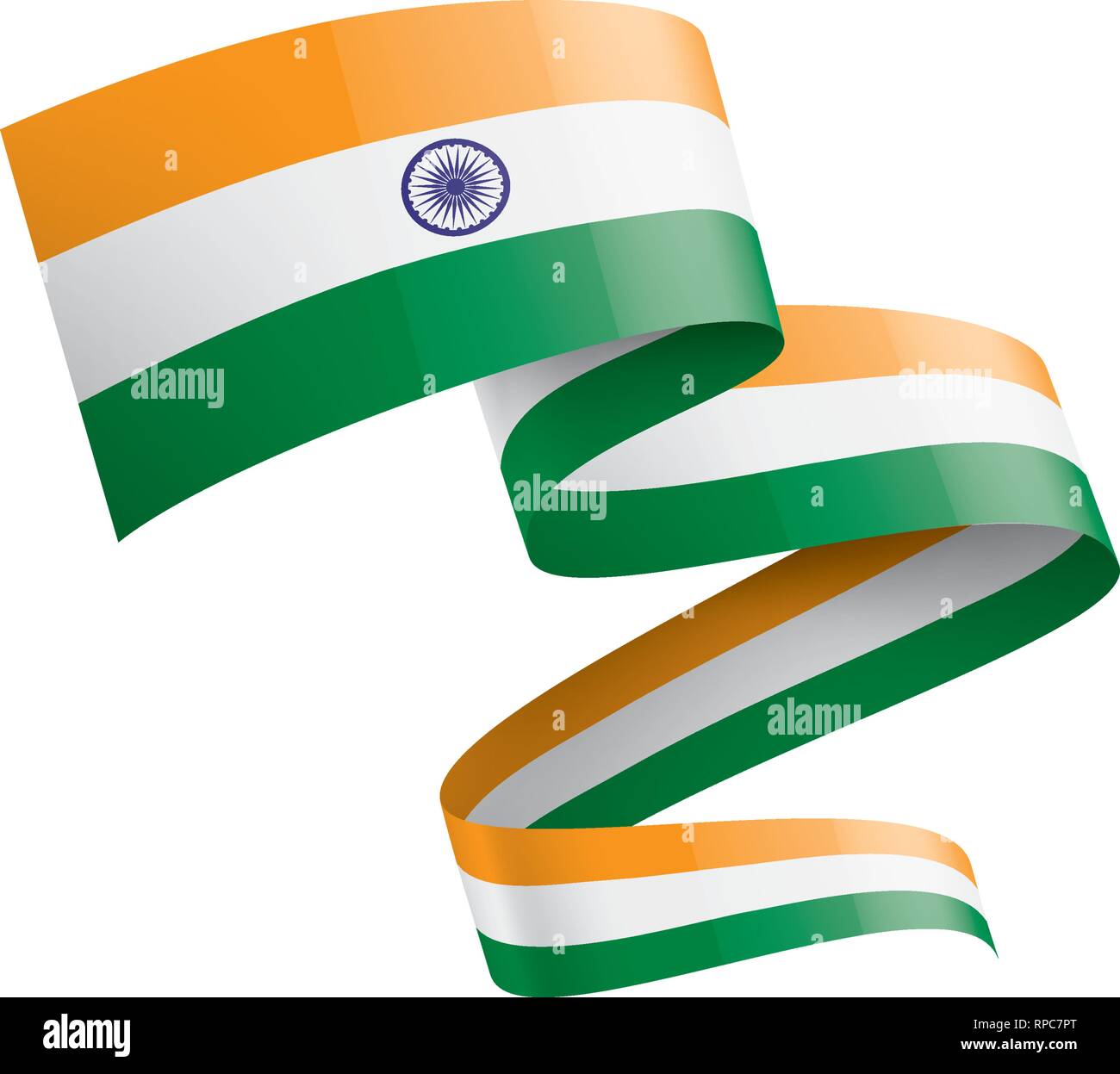 India flag, vector illustration on a white background Stock Vector ...