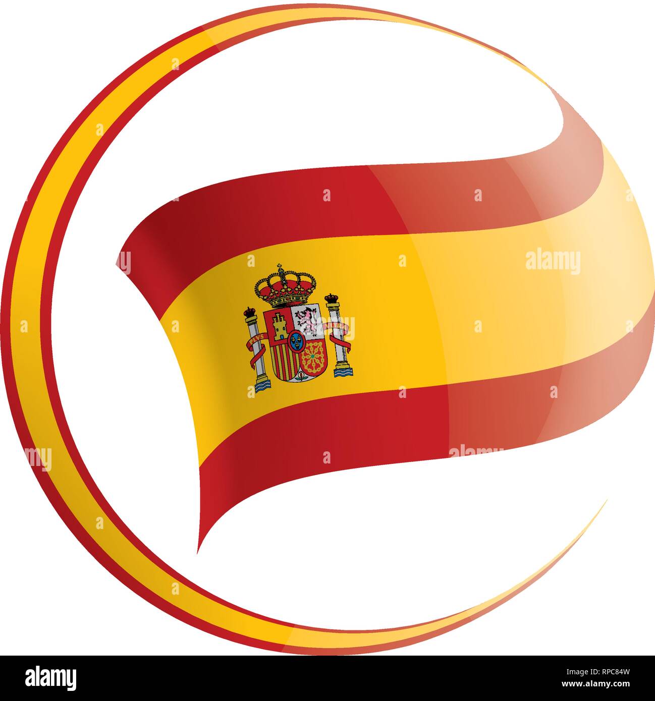 spain flag, vector illustration on a white background Stock Vector ...
