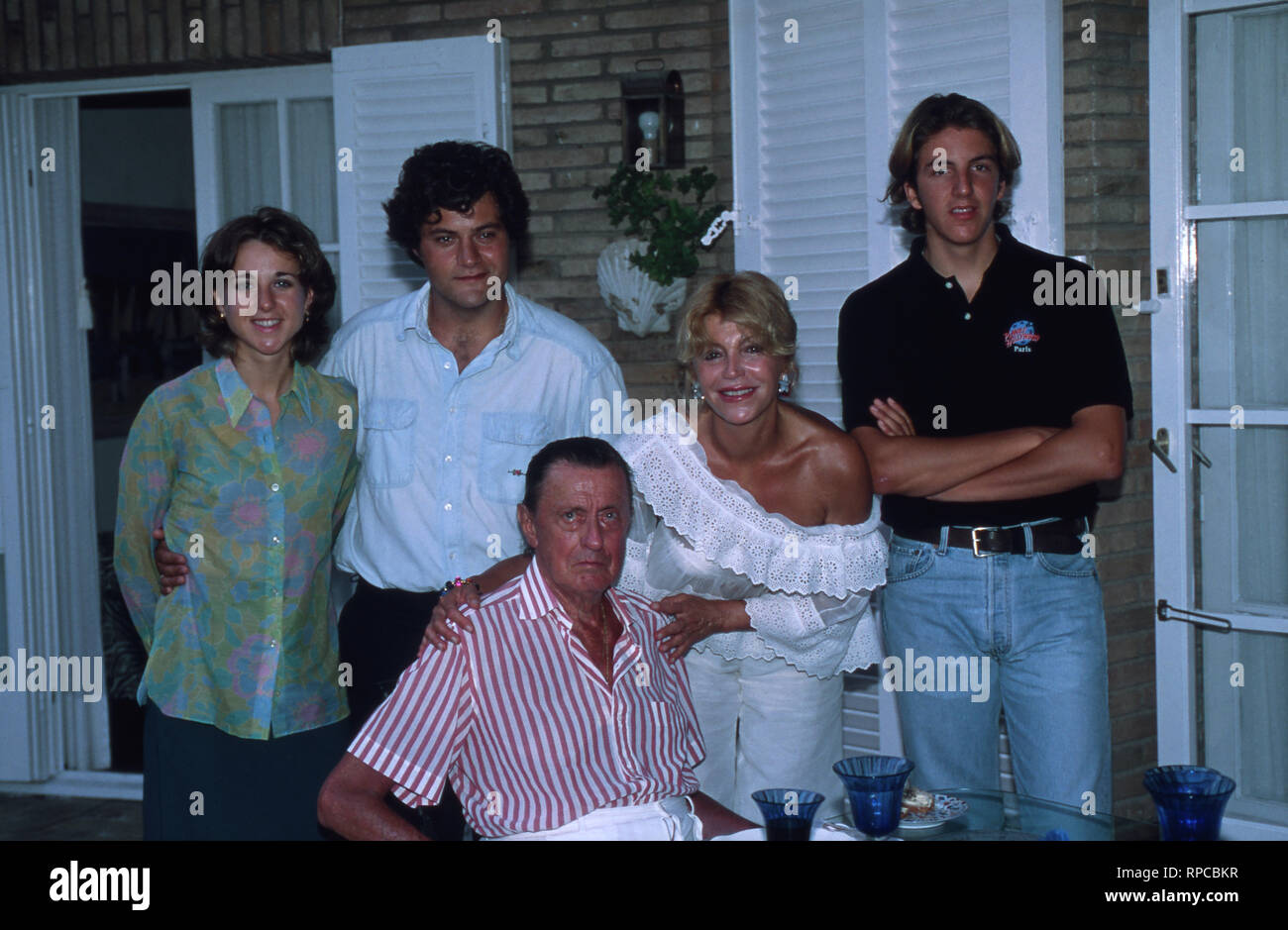 Baron Hans Heinrich Thyssen Bornemisza de Kaszon mit Ehefrau Carmen und ...