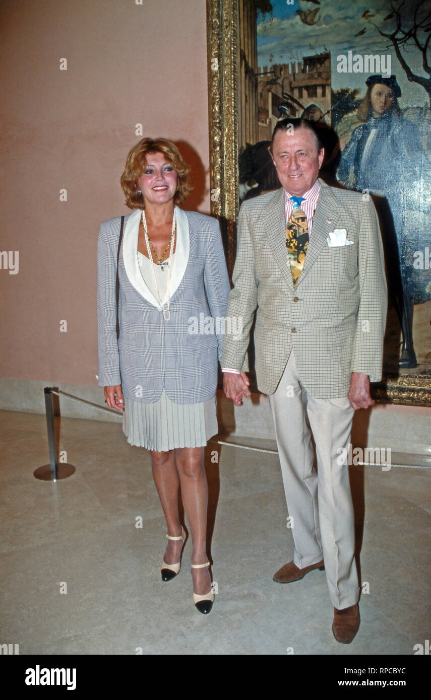 Baron Hans Heinrich Thyssen Bornemisza de Kaszon mit Ehefrau Carmen ...