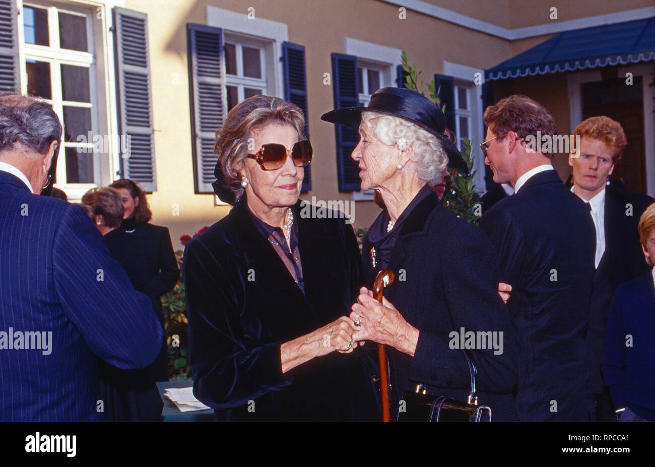 Tatiana Prinzessin von Metternich-Winneburg bei der Beerdigung ihres ...