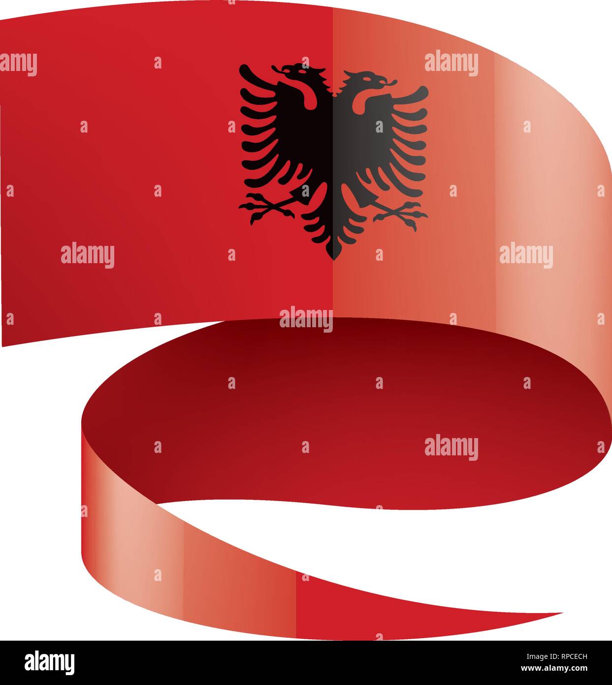 Albania flag, vector illustration on a white background Stock Vector ...