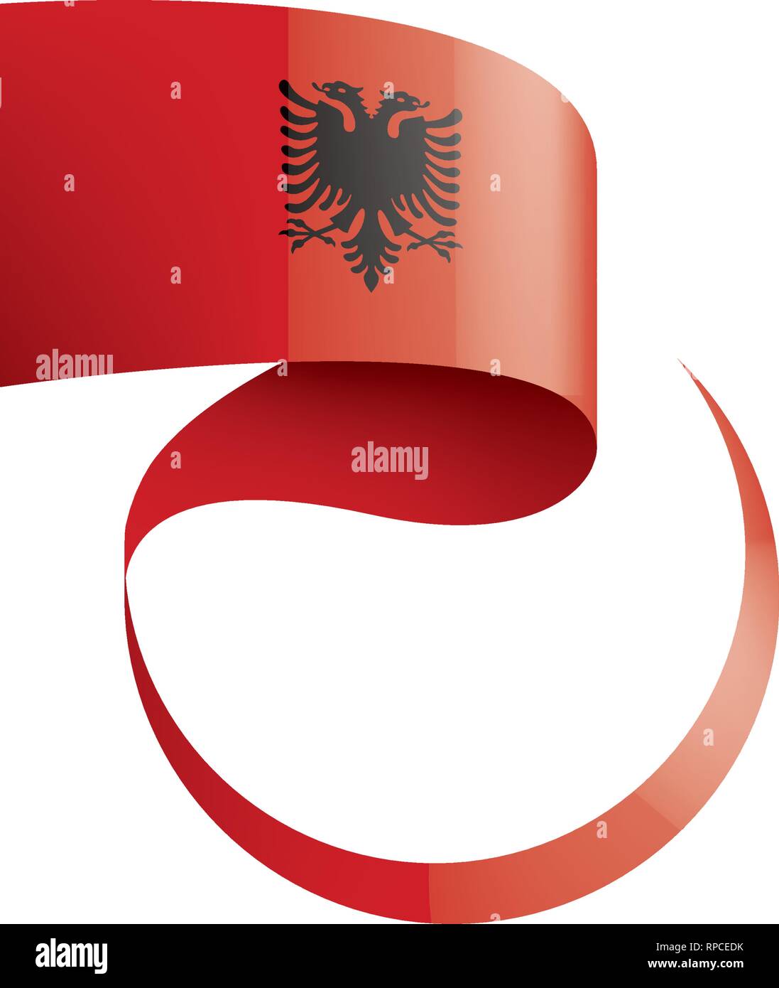 Albania flag, vector illustration on a white background Stock Vector ...