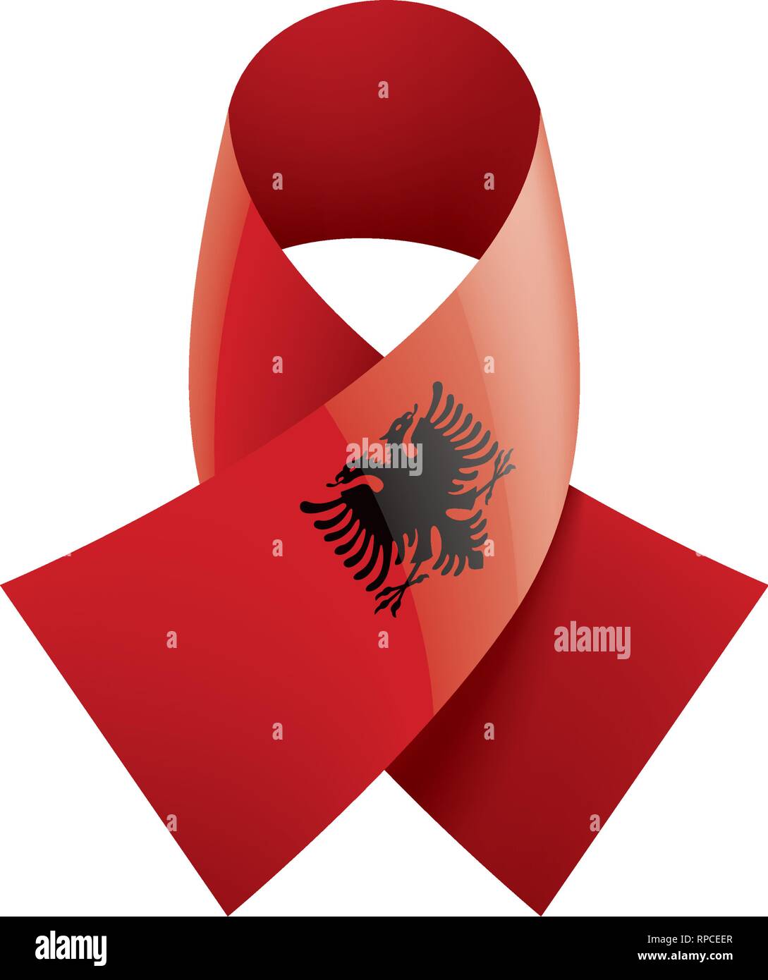 Albania flag, vector illustration on a white background Stock Vector ...