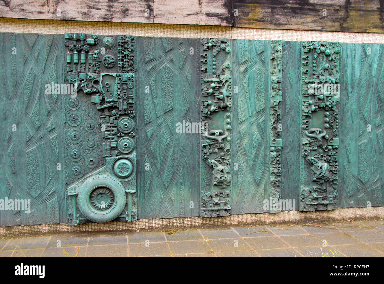 Sculpture made from recycled vehicle and engine parts, London Stock ...