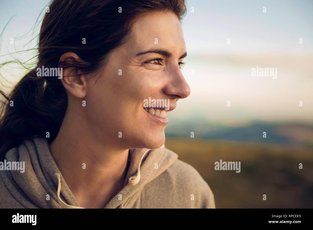 Beautiful with a natural smile Stock Photo - Alamy