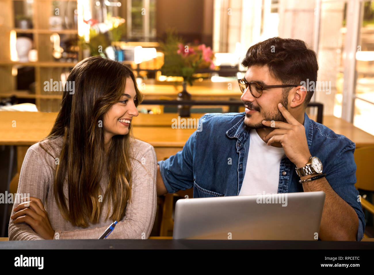 Couple getting ready work hi-res stock photography and images - Alamy