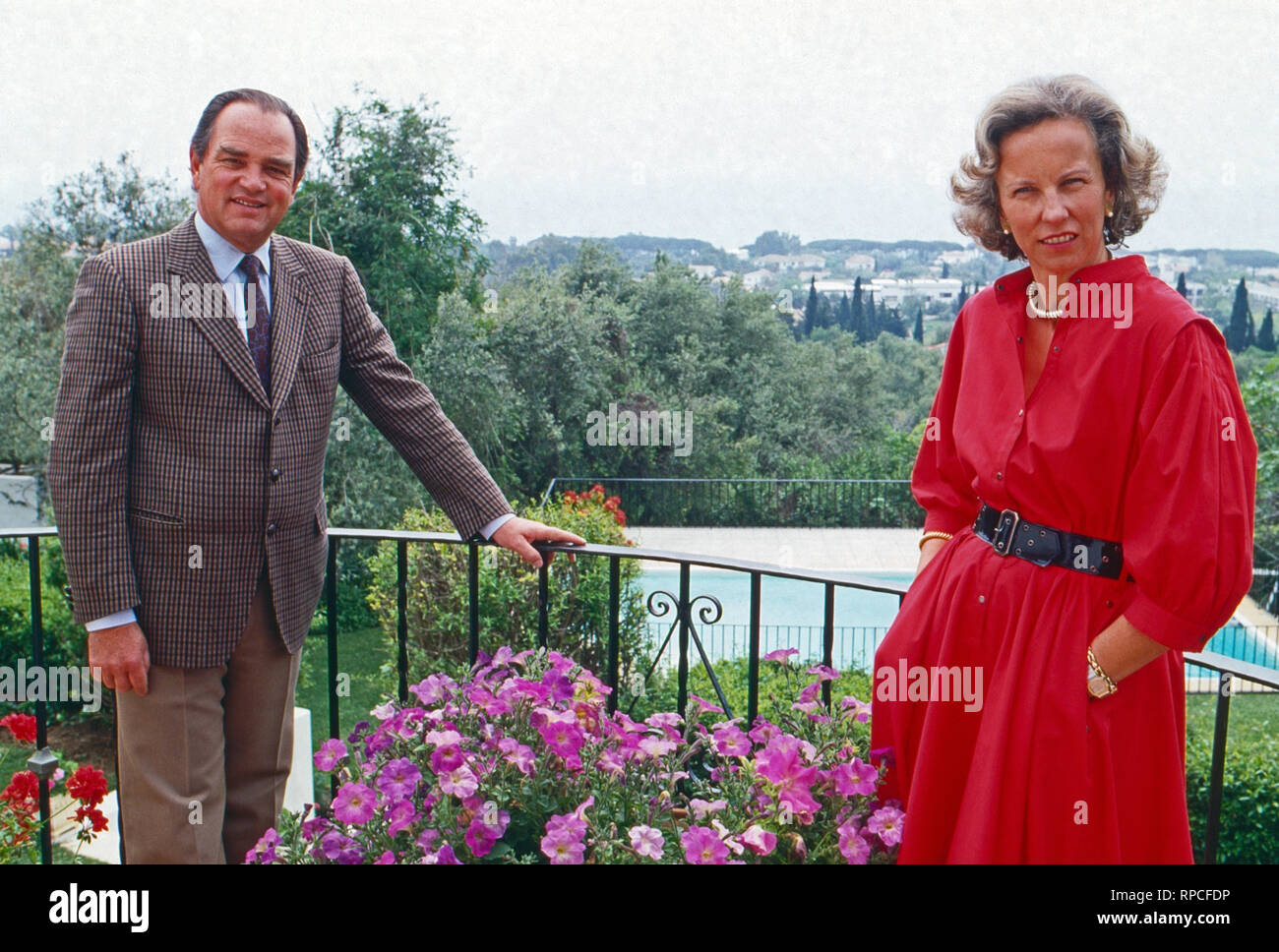 Rudolf Graf und Herr von Schönburg Glauchau mit Gemahlin Marie Louise ...