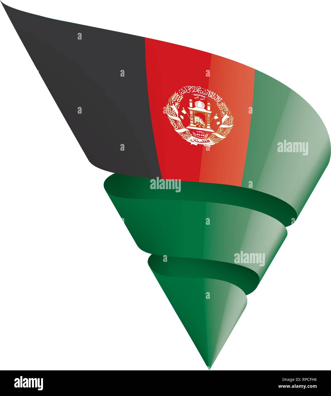 Afghanistan flag, vector illustration on a white background Stock ...