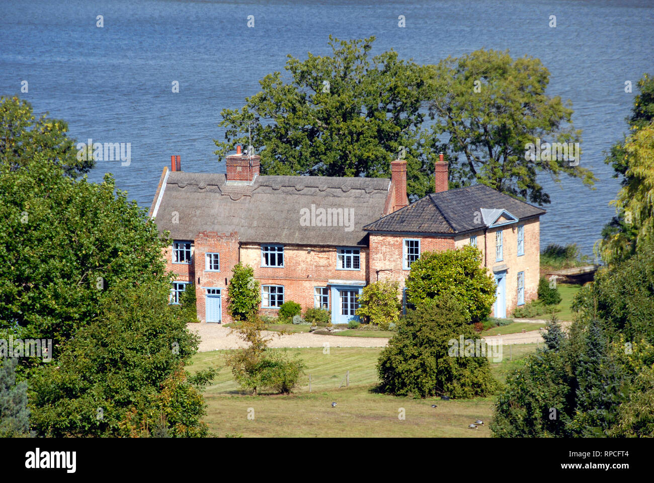 House seen from the top of the tower of St Helen's church, Ranworth ...