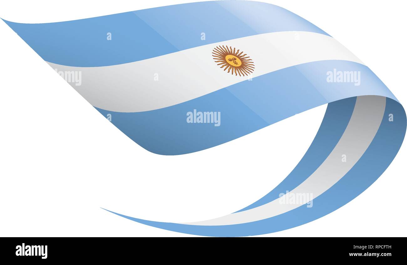 Argentina flag, vector illustration on a white background Stock Vector ...