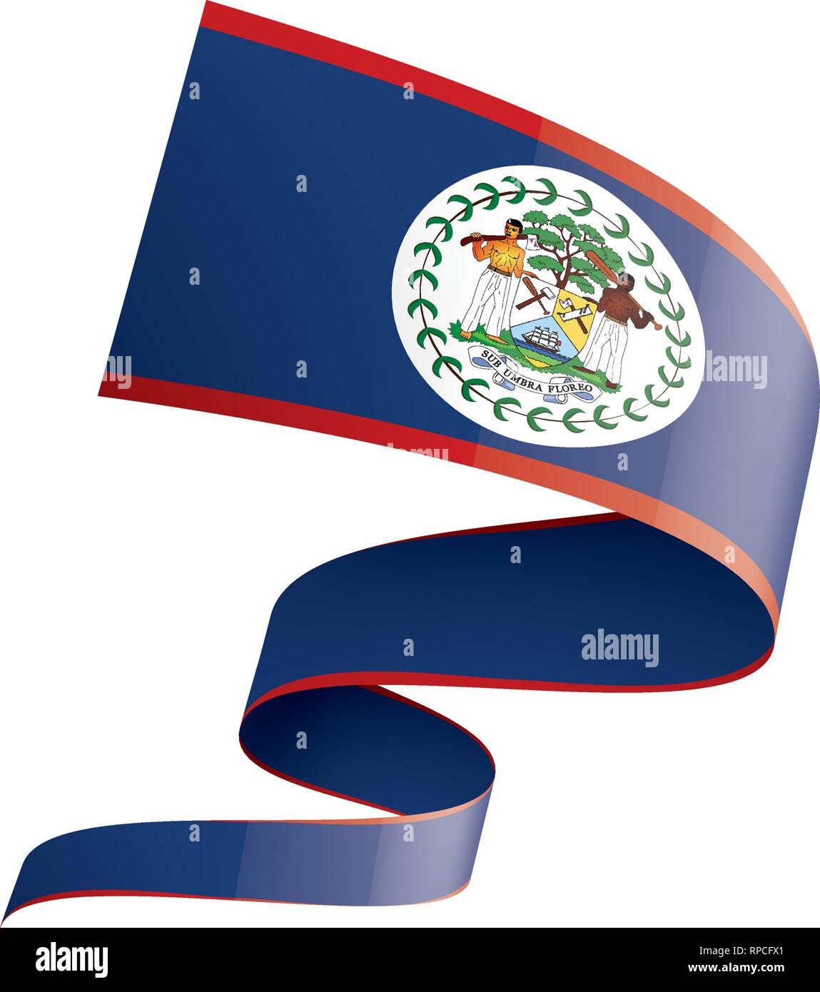 Belize flag, vector illustration on a white background Stock Vector ...