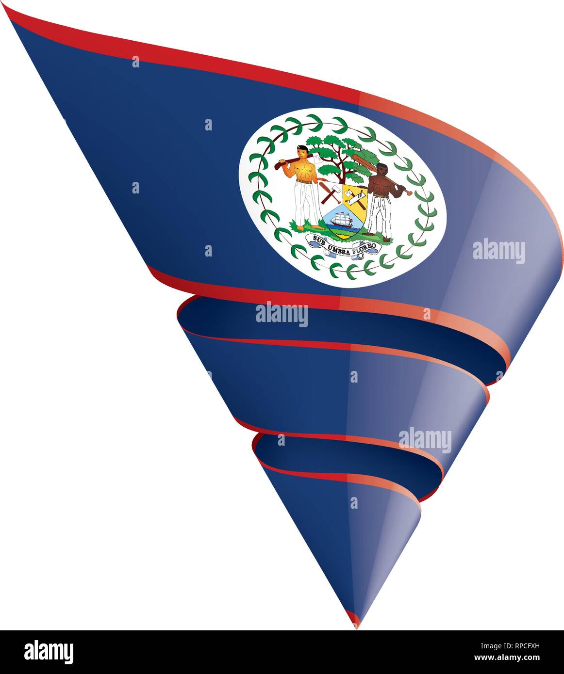 Belize flag, vector illustration on a white background Stock Vector ...