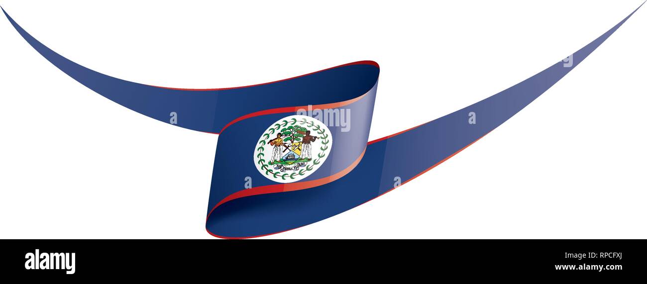 Belize flag, vector illustration on a white background Stock Vector ...