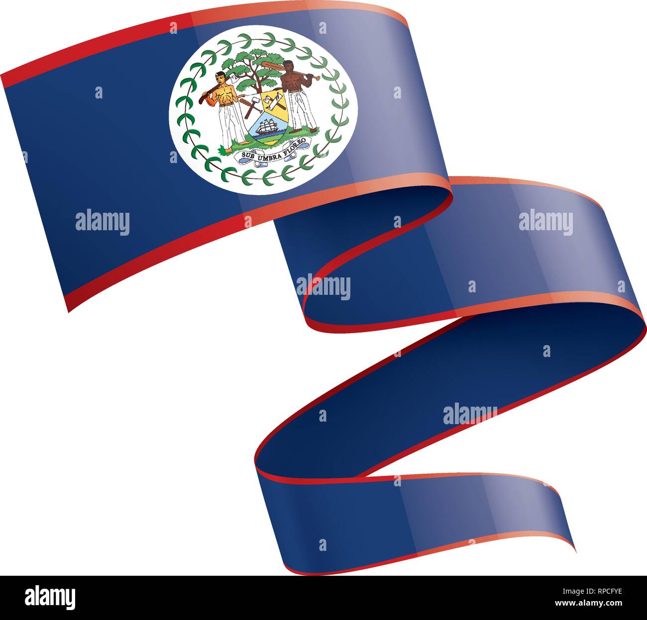 Belize flag, vector illustration on a white background Stock Vector ...