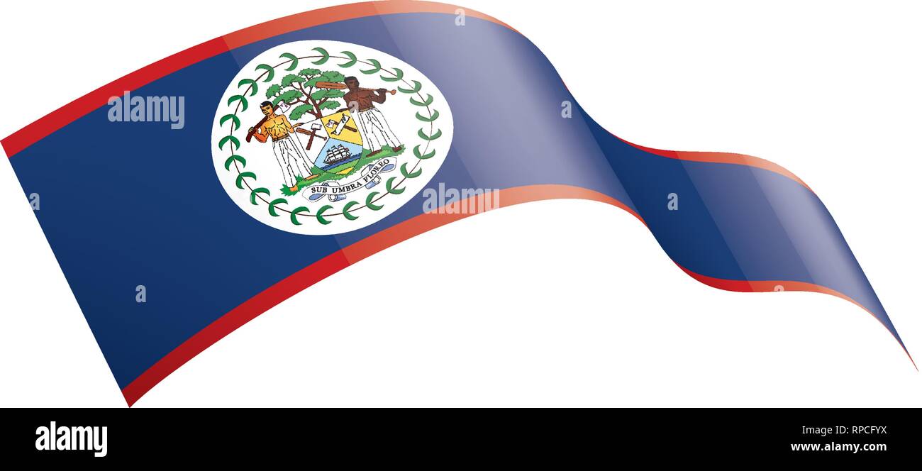 Belize flag, vector illustration on a white background Stock Vector ...