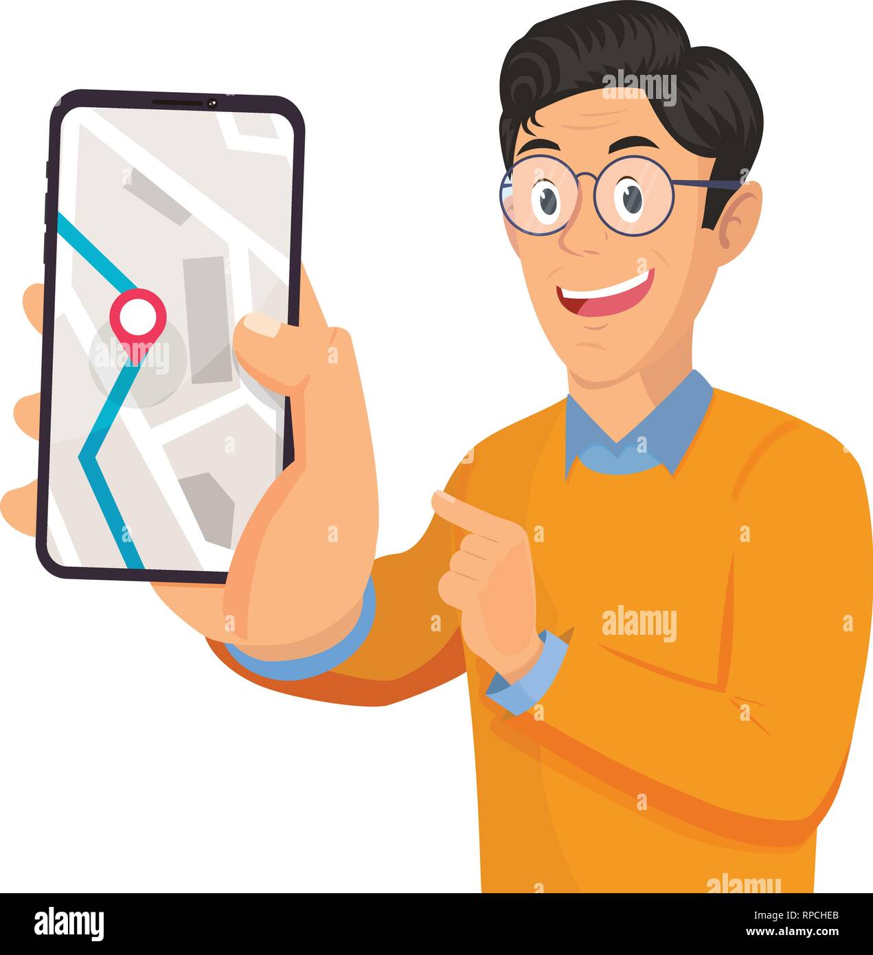 Sign showing map city Stock Vector Images - Alamy