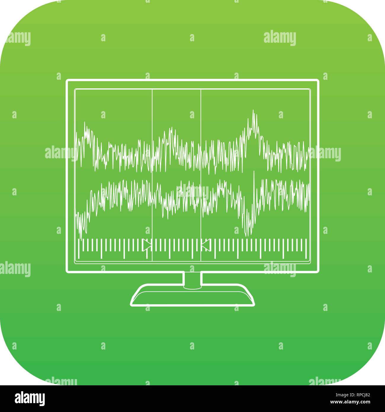 Equalizer monitor icon green vector Stock Vector Image & Art - Alamy