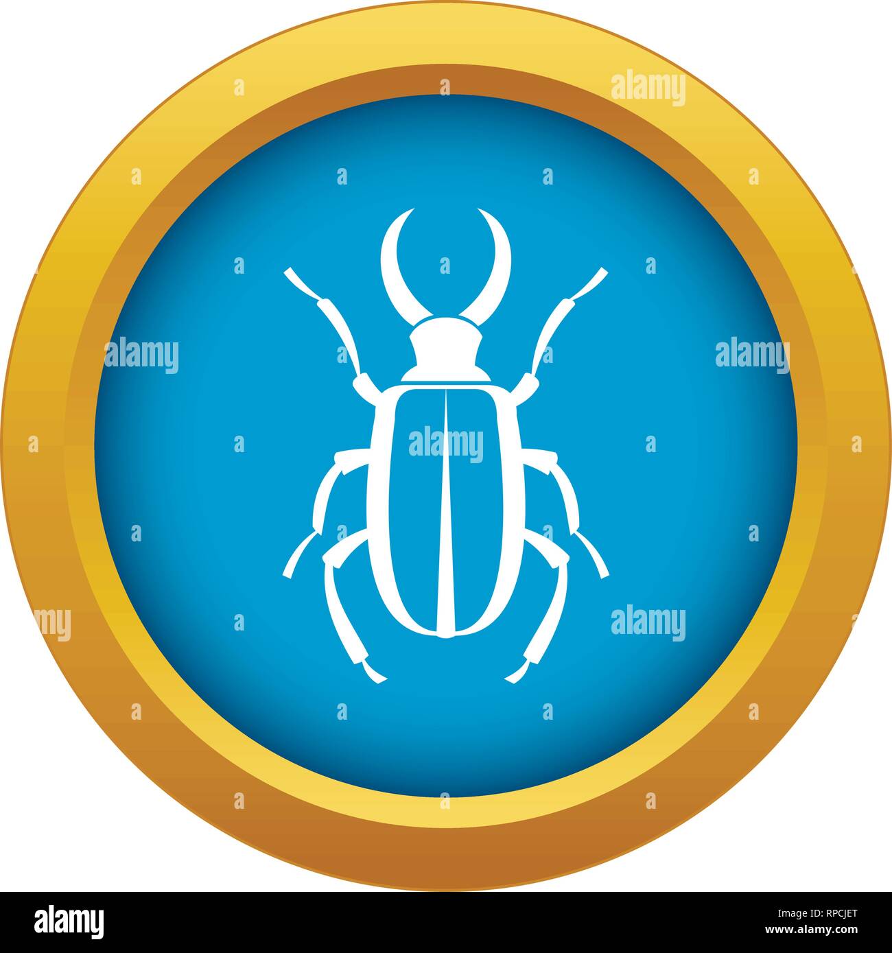 Lucanus cervus icon blue vector isolated Stock Vector Image & Art - Alamy