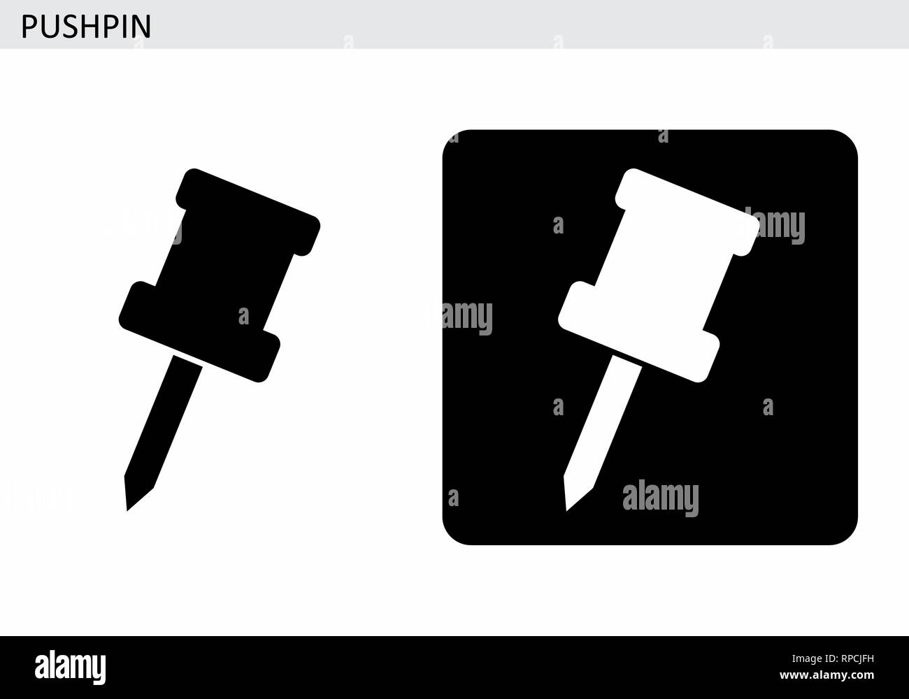 Pushpin icons illustrations Stock Vector Image & Art - Alamy