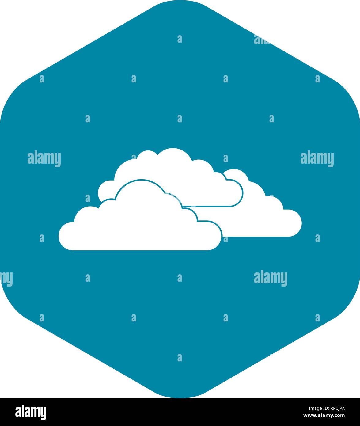 Clouds icon, simple style Stock Vector Image & Art - Alamy