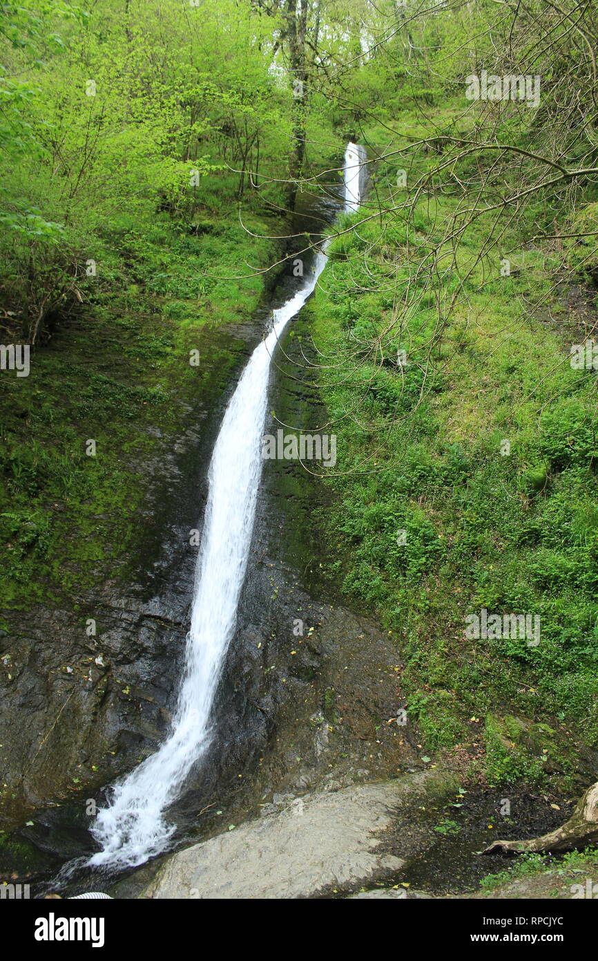 Lydford Gorge, White Lady Waterfalls Stock Photo - Alamy