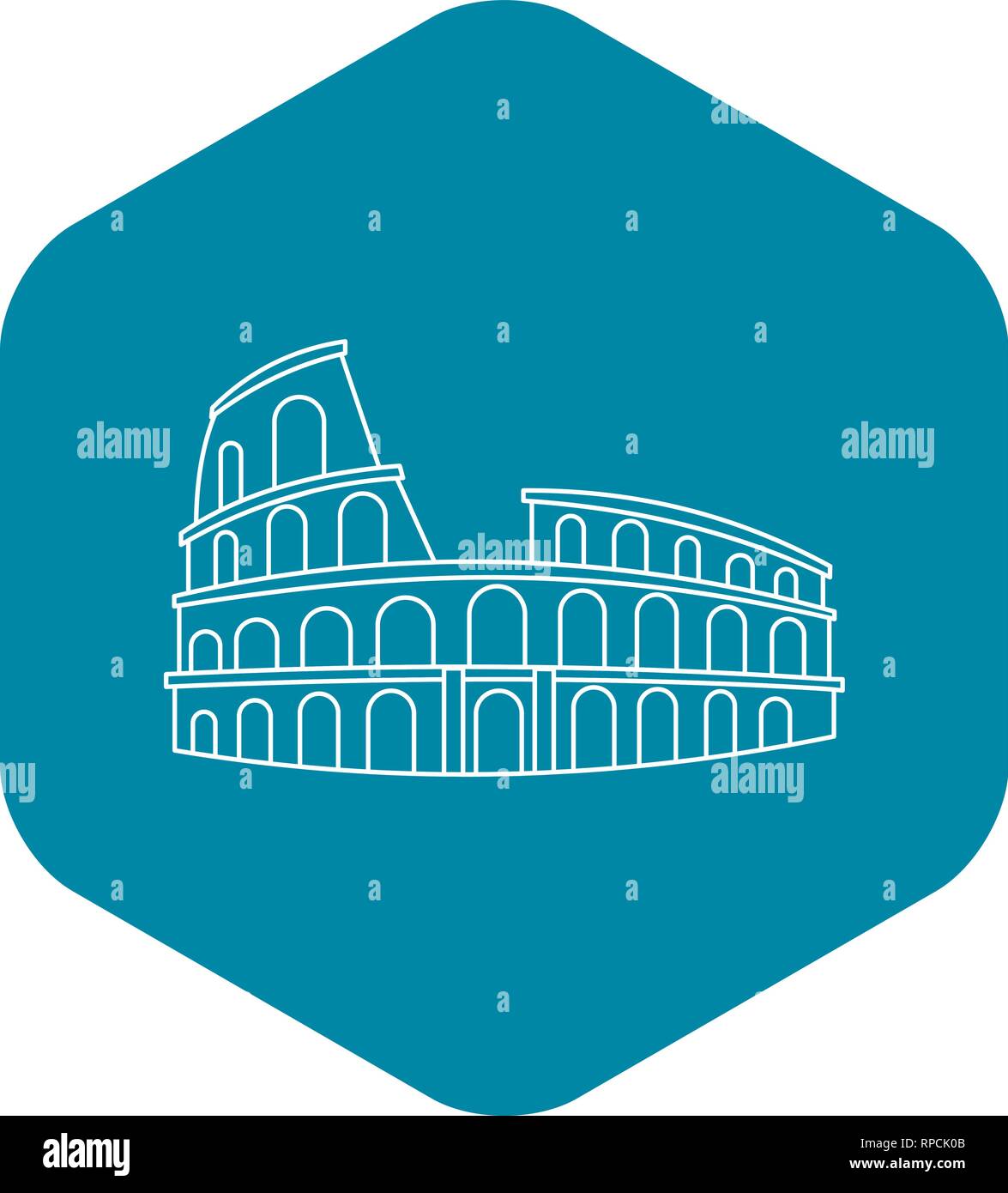Colosseum in Rome icon, outline style Stock Vector Image & Art - Alamy