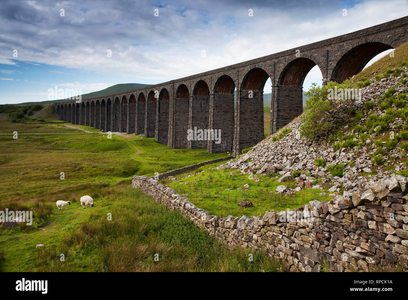Part of the Ribblehead Viaduct River Ribble Valley Ribblehead Yorkshire ...