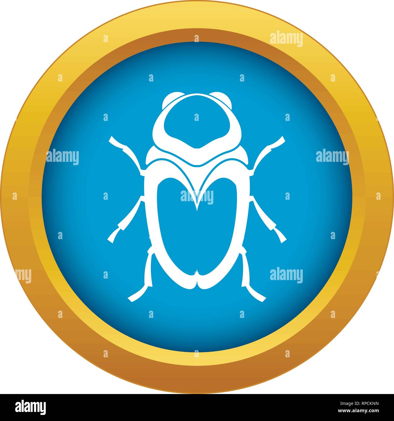 Scarab beetle icon blue vector isolated Stock Vector Image & Art - Alamy