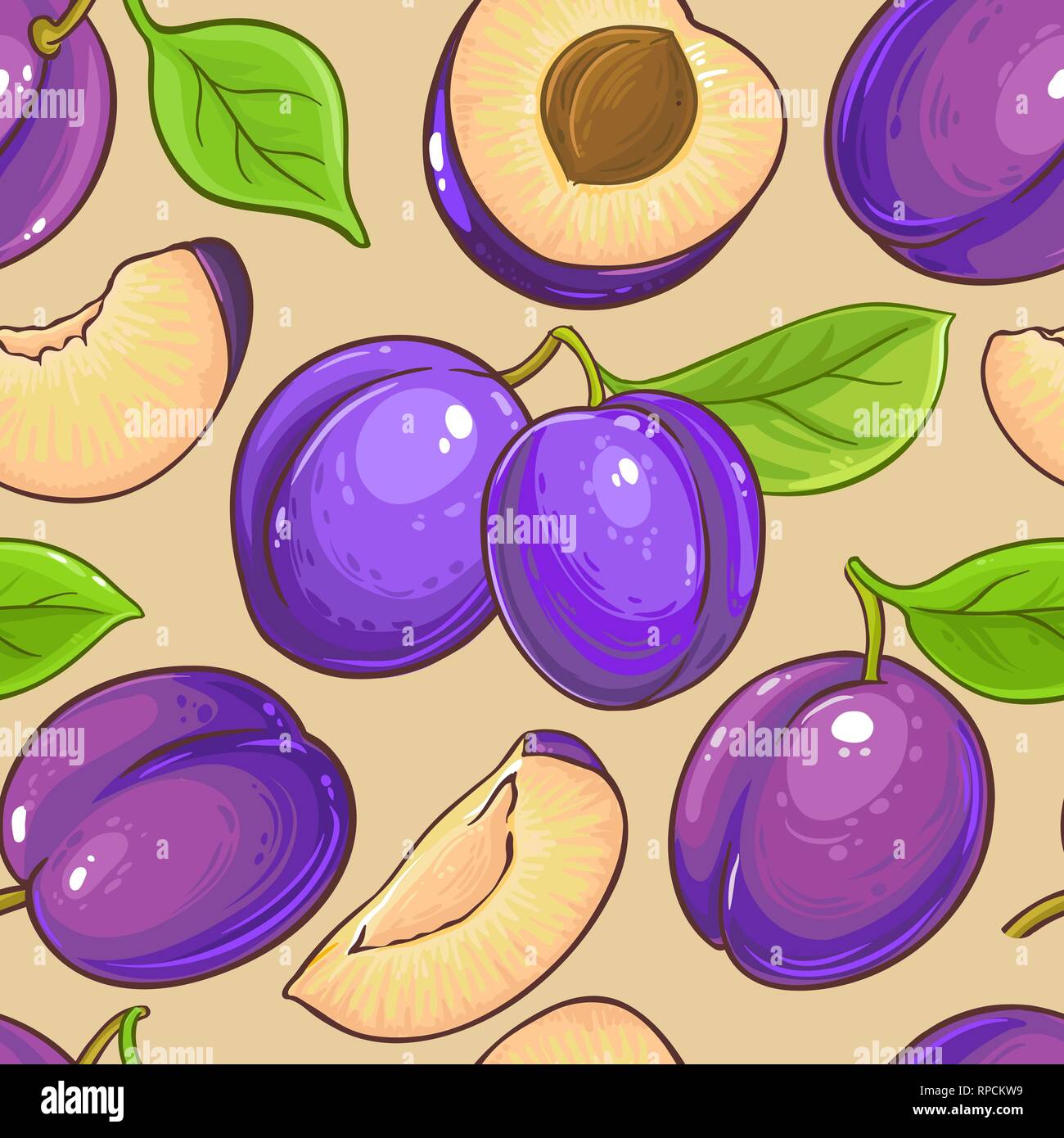Plum vector hi-res stock photography and images - Alamy