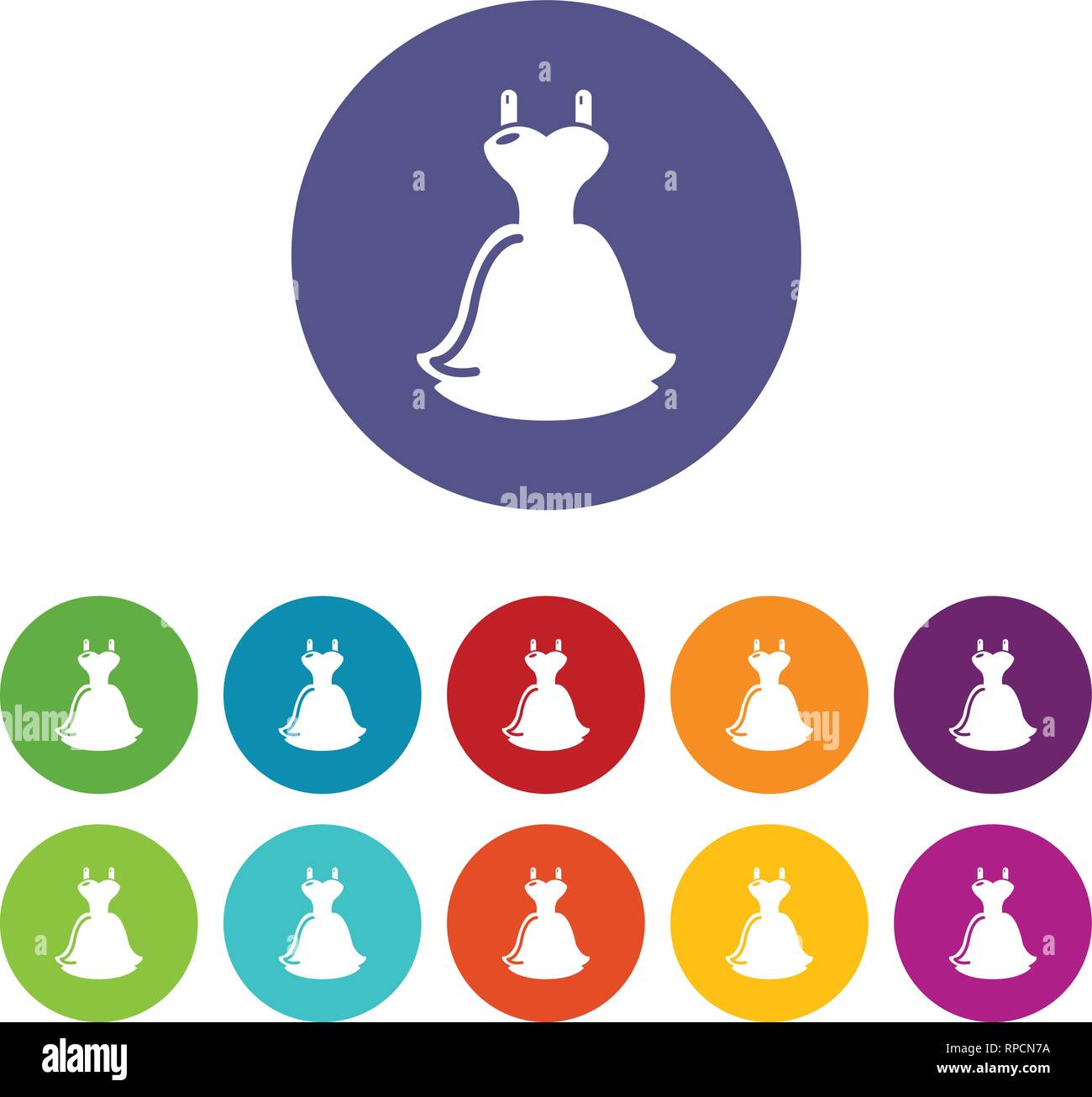 Wedding dress icons set vector color Stock Vector Image & Art - Alamy