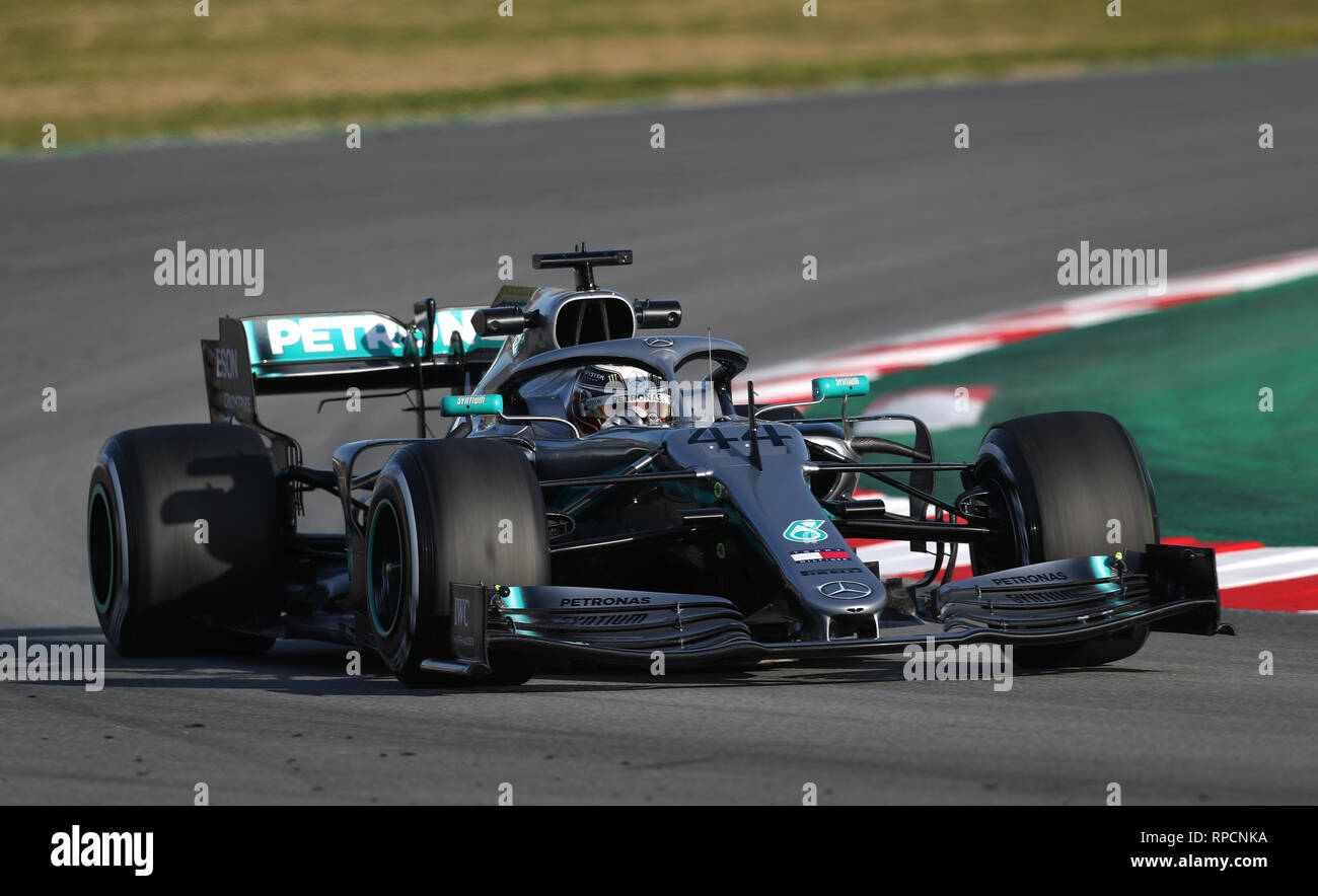Mercedes Lewis Hamilton during day one of pre-season testing at the ...