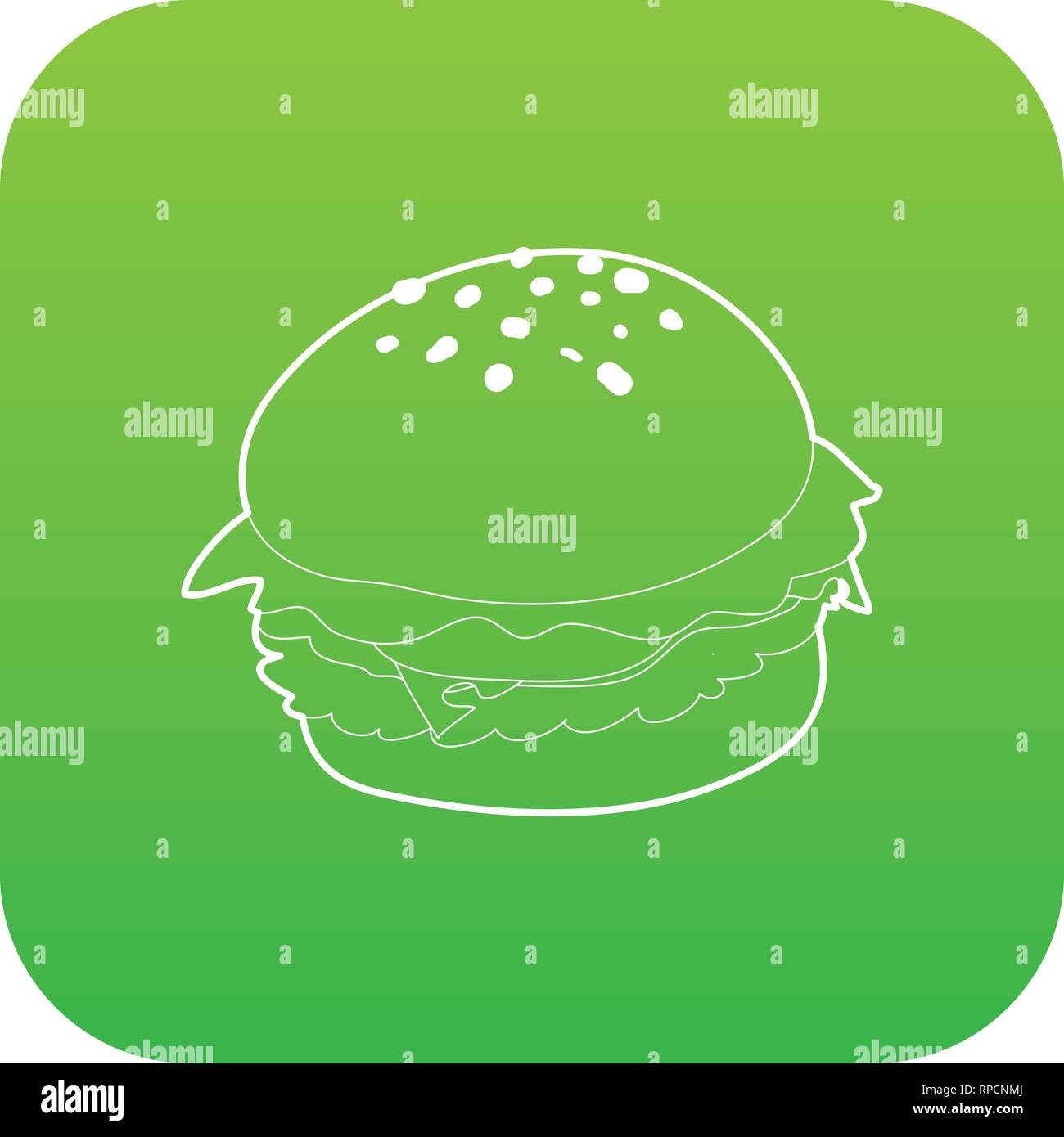 Hamburger icon green vector Stock Vector Image & Art - Alamy