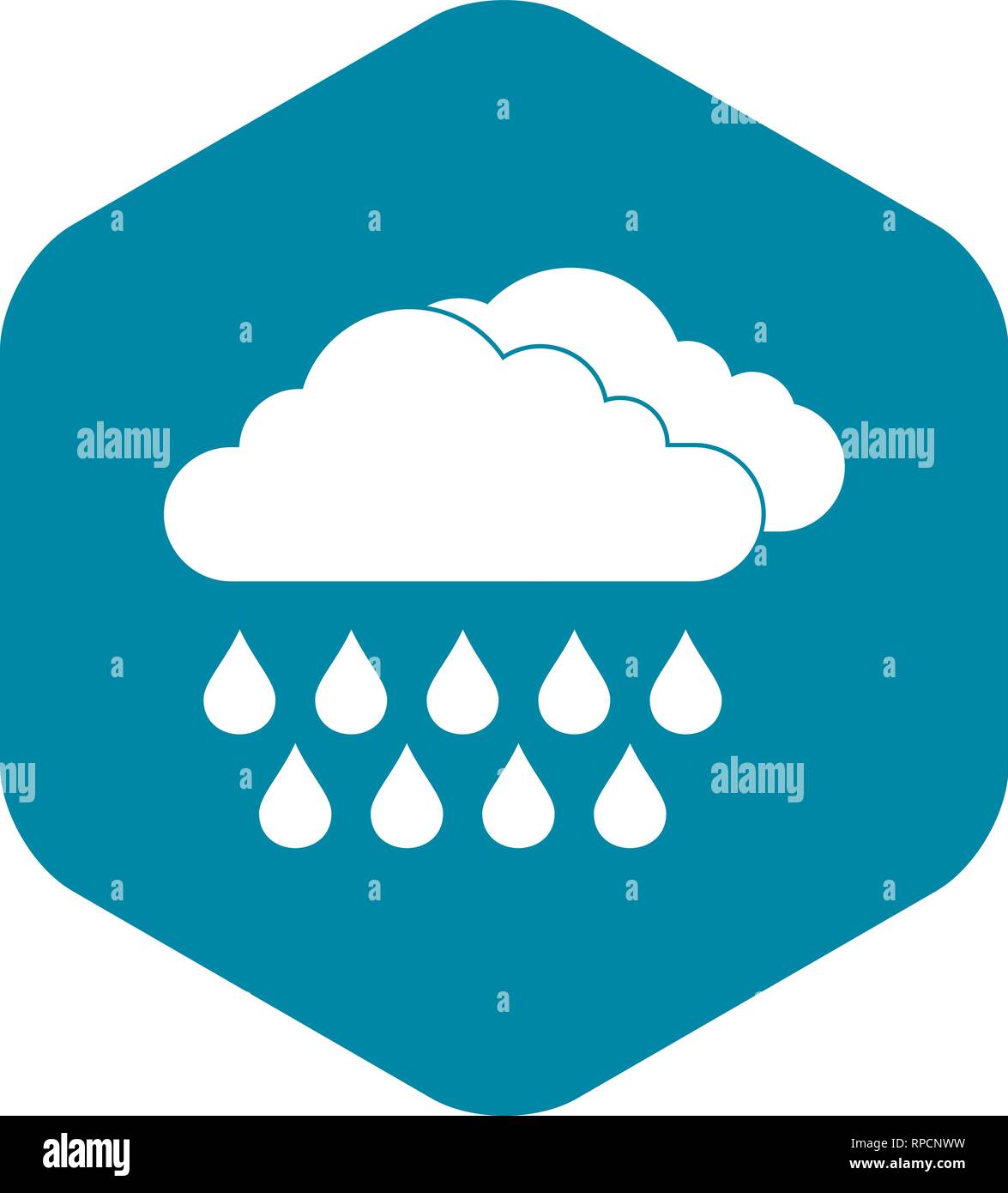 Cloud and rain icon, simple style Stock Vector Image & Art - Alamy