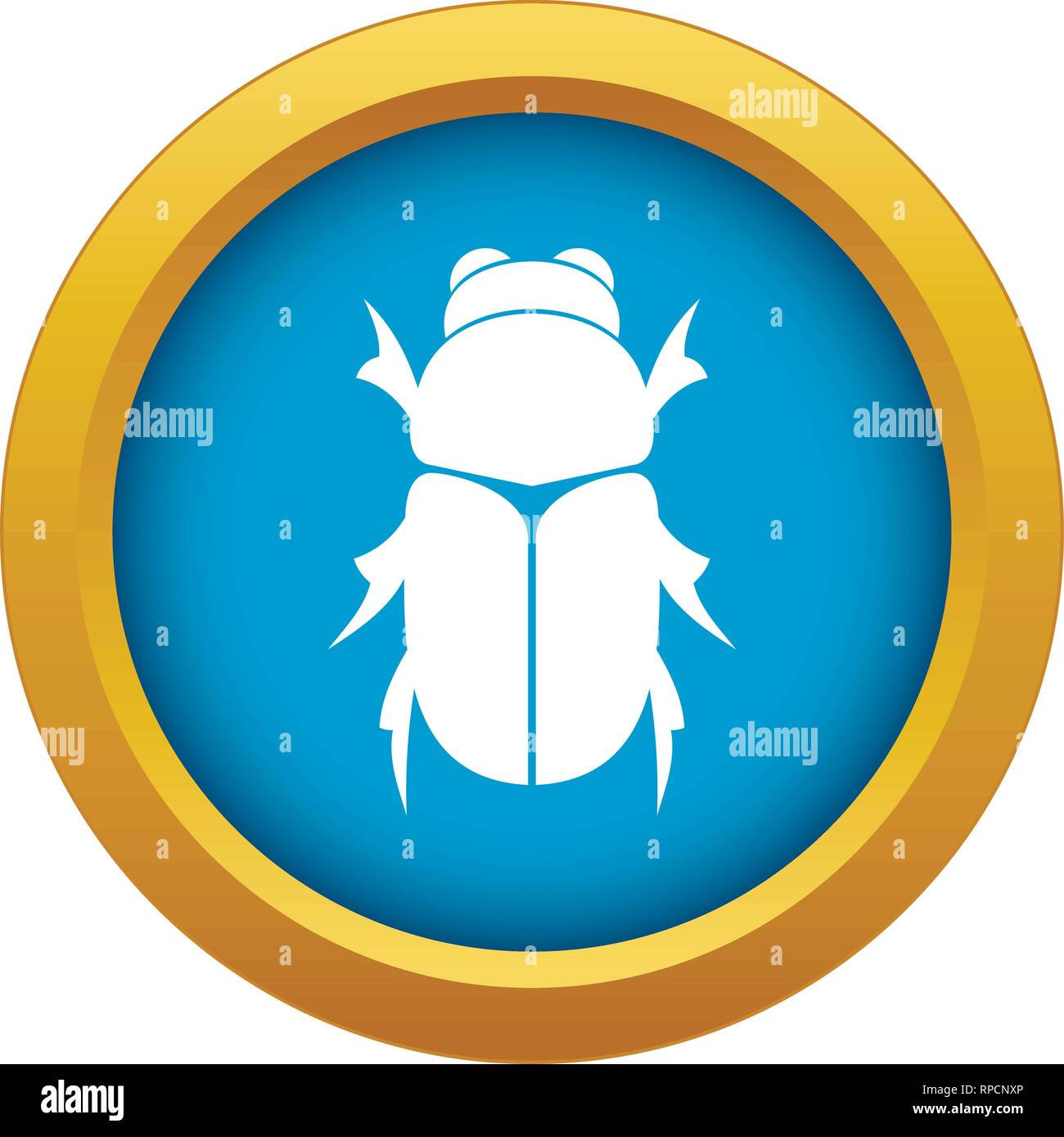 Chafer beetle icon blue vector isolated Stock Vector Image & Art - Alamy