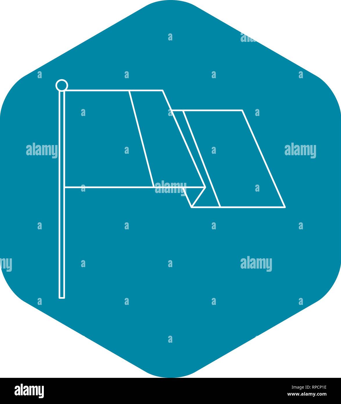 Flag icon, outline style Stock Vector Image & Art - Alamy