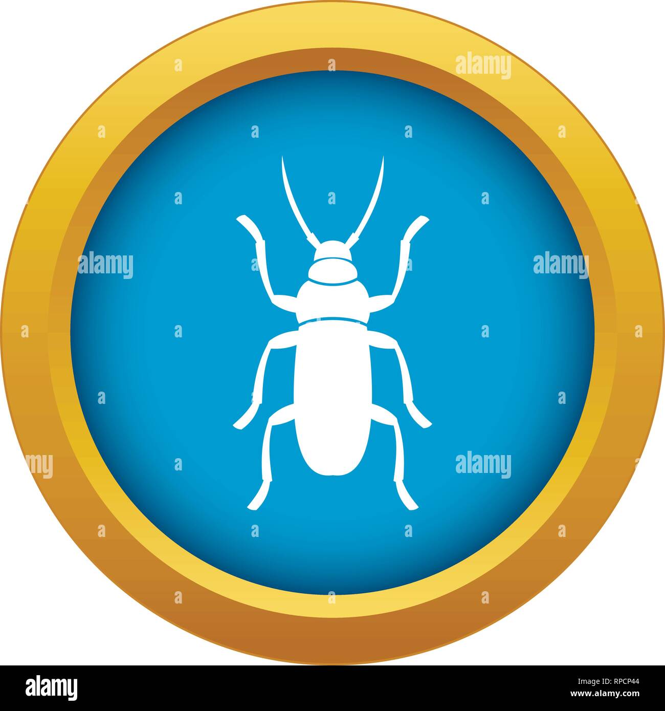 Beetle bug icon blue vector isolated Stock Vector Image & Art - Alamy