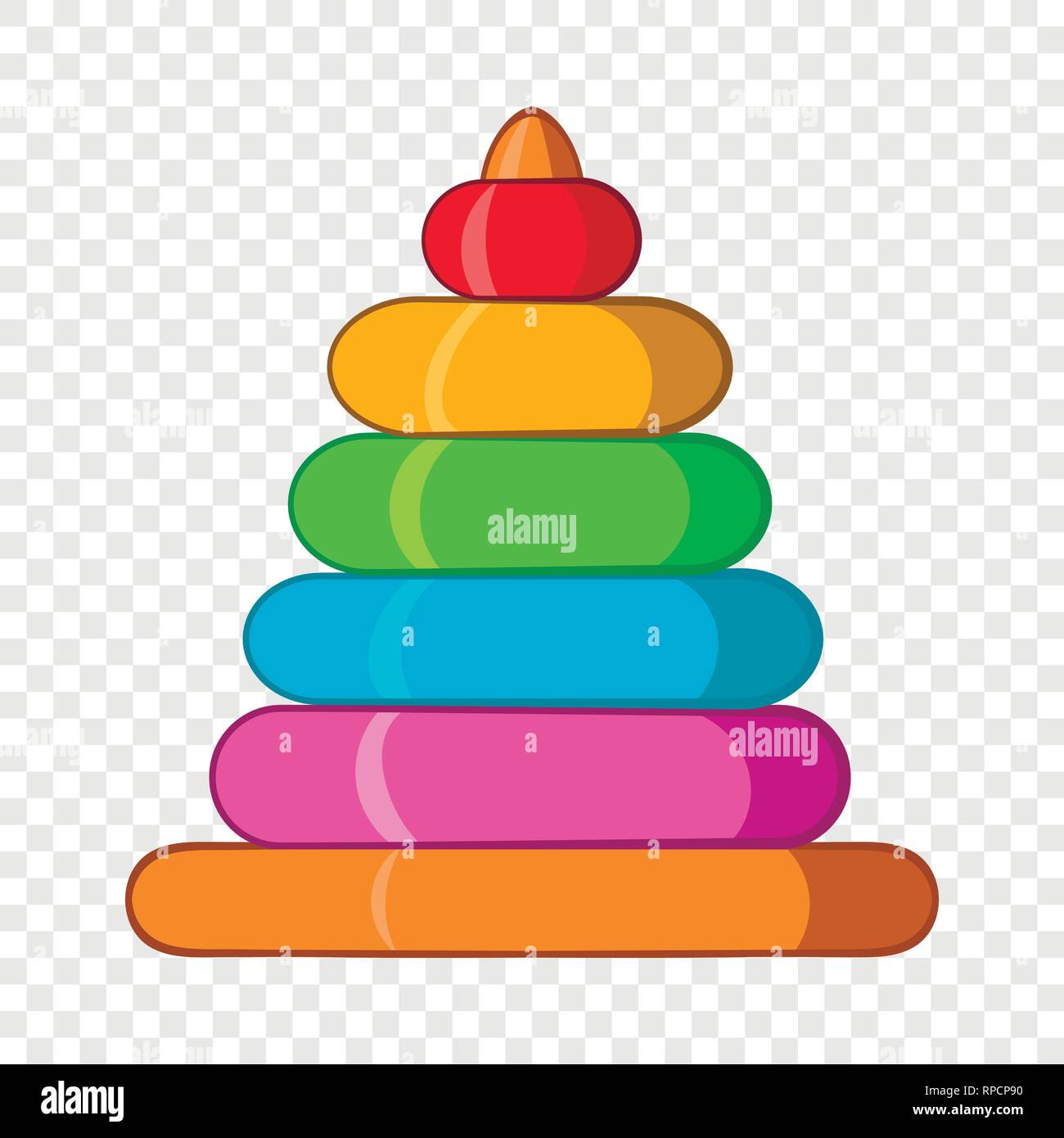Childrens colorful pyramid icon, cartoon style Stock Vector Image & Art ...