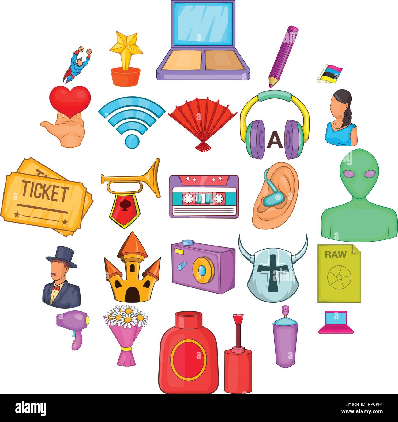 Filming icons set, cartoon style Stock Vector Image & Art - Alamy