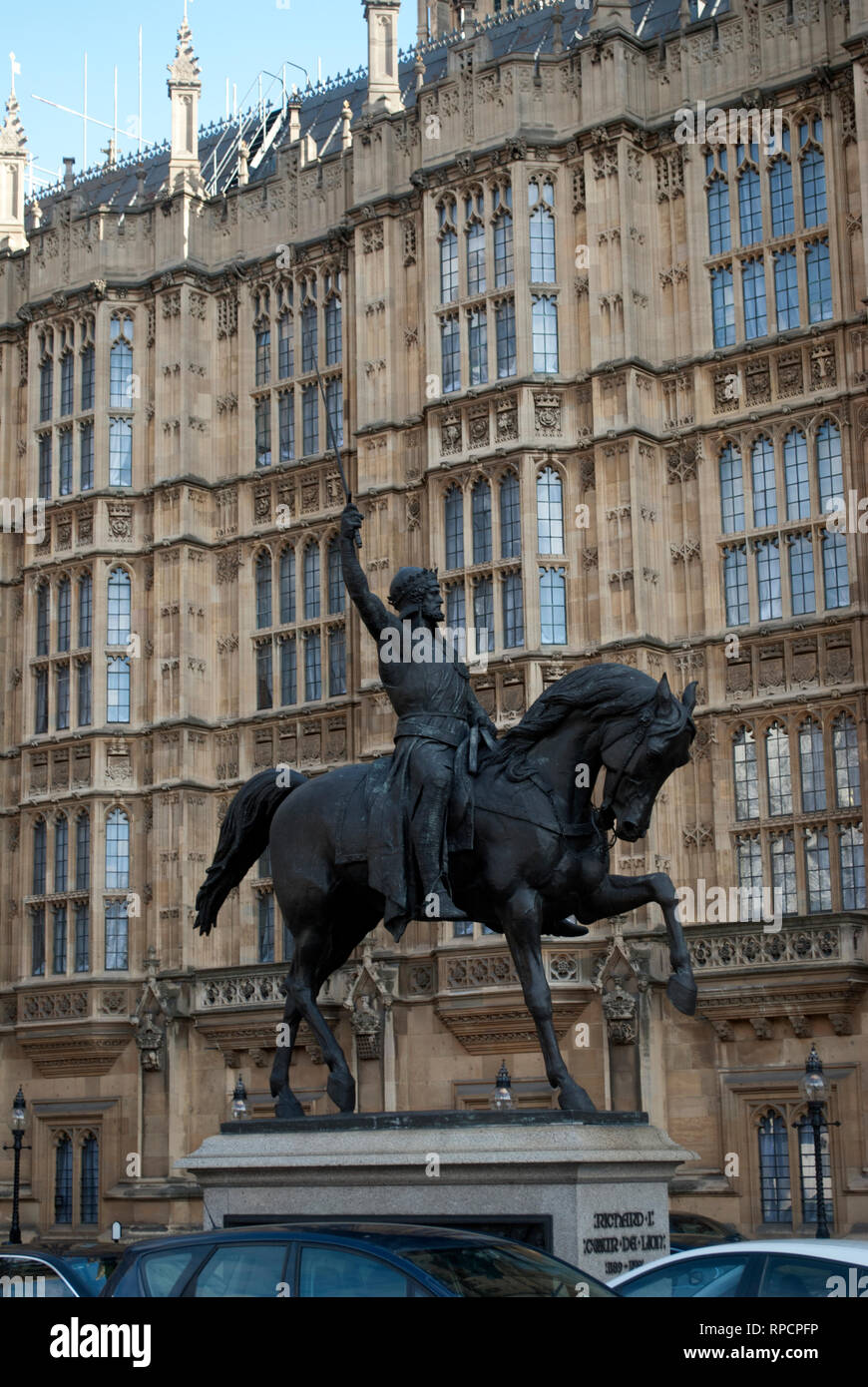 Richard coeur de lion statue of king richard the first hi-res stock ...