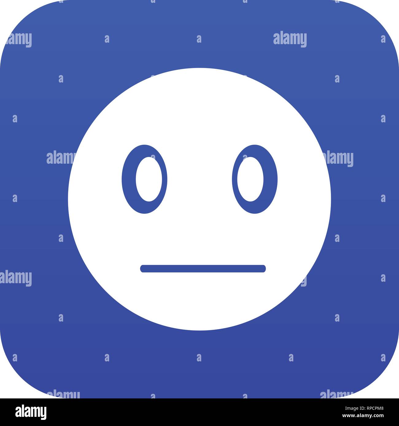 Suspicious emoticon digital blue Stock Vector Image & Art - Alamy