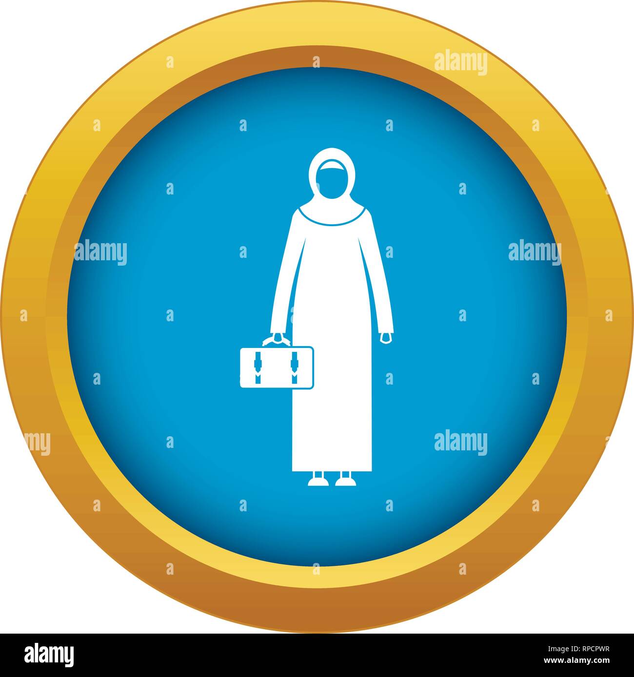 Arabic woman icon blue vector isolated Stock Vector Image & Art - Alamy